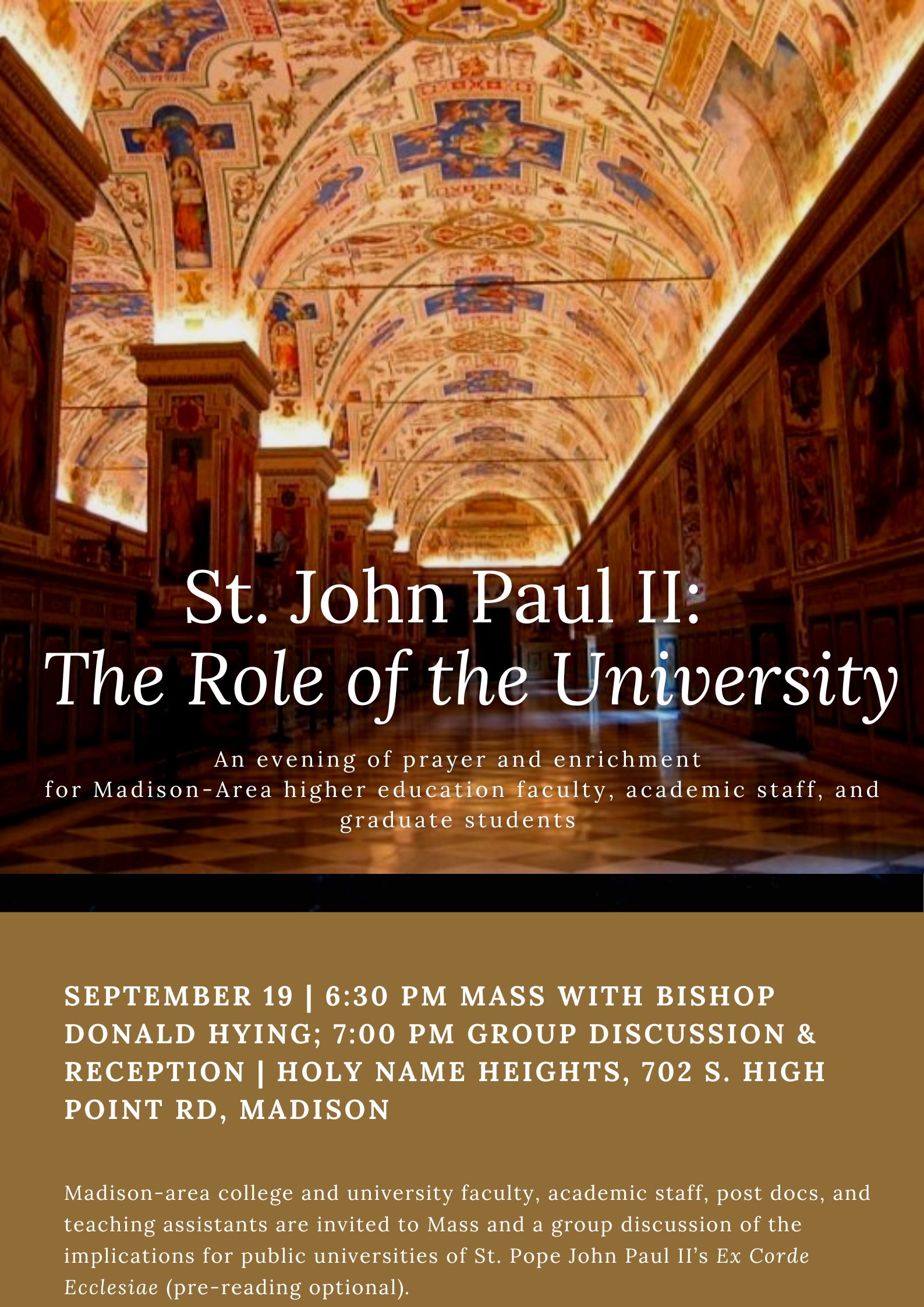 Academic Events – Madison Catholic Higher Education Faculty Fellowship